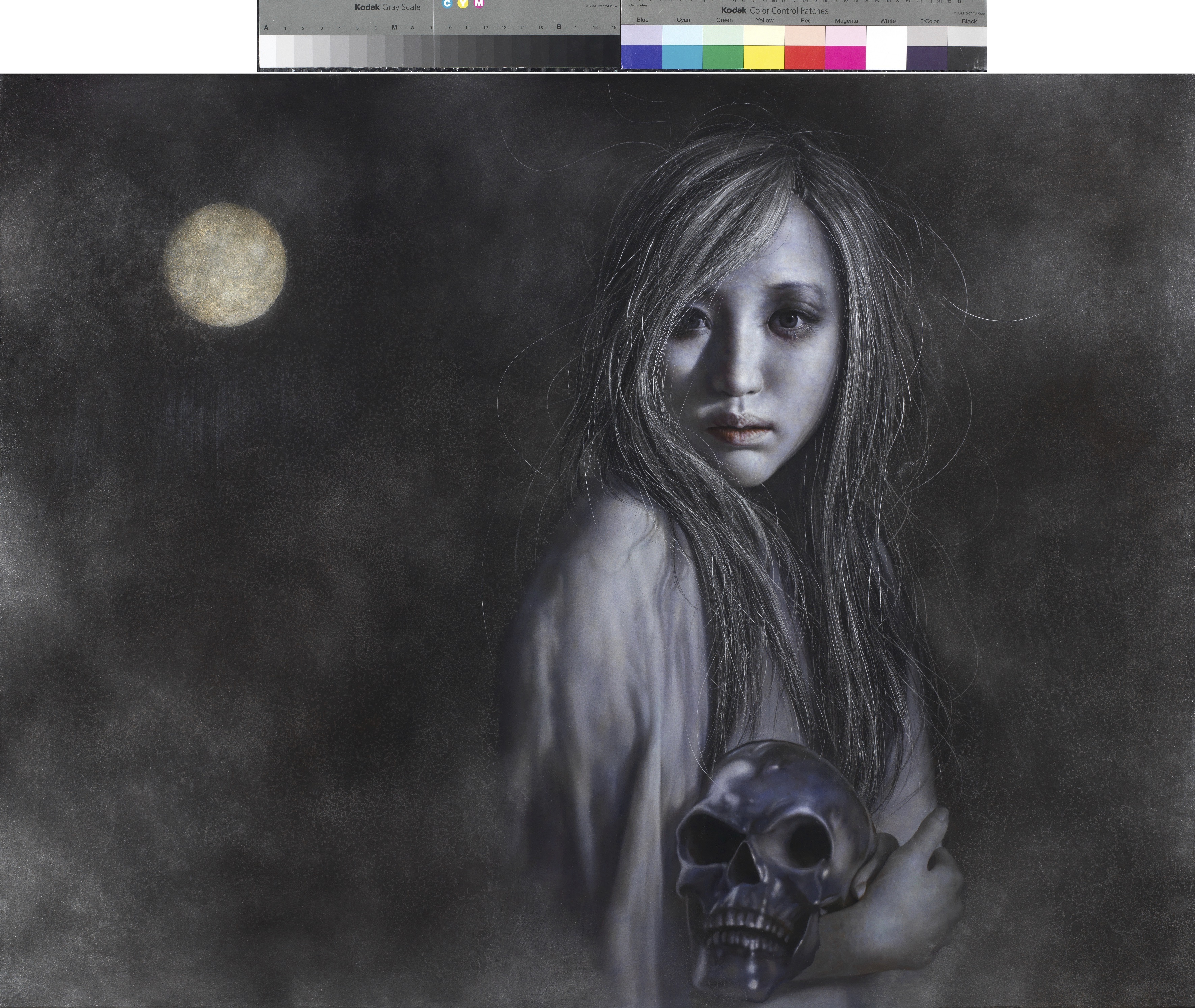 白面者-『月亮』-Ashen face -『the moon』 91X72.5cm Oil on canvas 2015 – 藝創工會