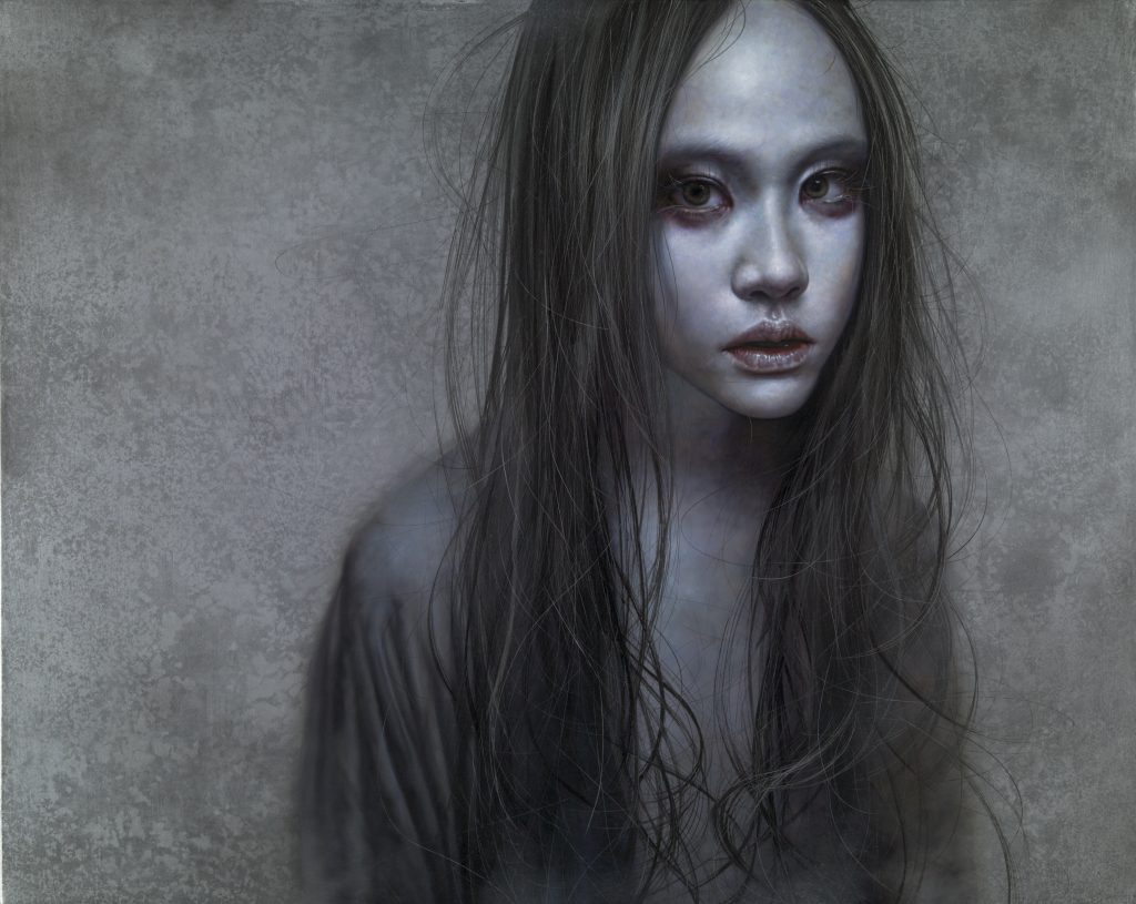 白面者36-霧隱-Ashen face Hide in the fog -91X72.5cm-2013 – 藝創工會